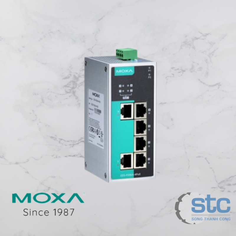 EDS-P206A-4PoE Bộ Chuyển Mạch Ethernet 6-port Moxa Việt Nam STC